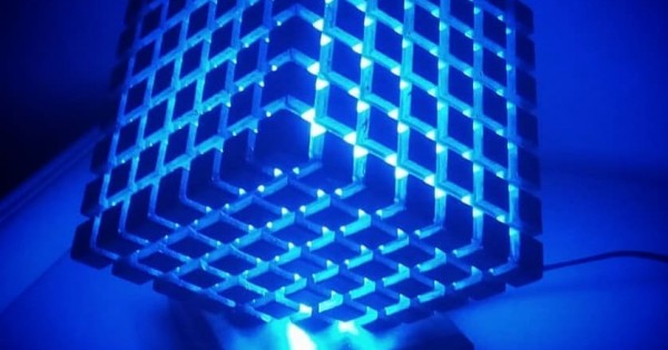 Wooden Handmade Blue Light